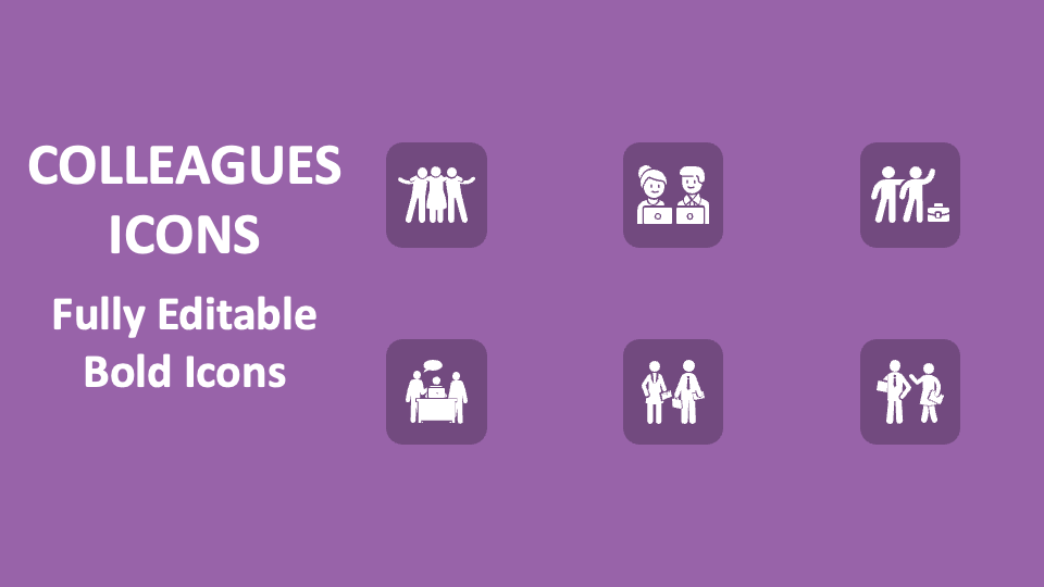Colleagues Icons for Google Slides and PowerPoint