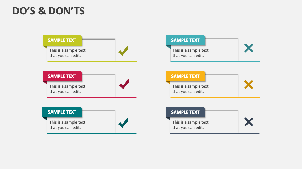 Do's and Don’ts Template for PowerPoint and Google Slides - PPT Slides Do's and Don’ts Template for PowerPoint and Google Slides - PPT Slides