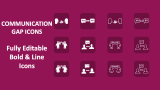 Communication Gap Icons for Google Slides and PowerPoint