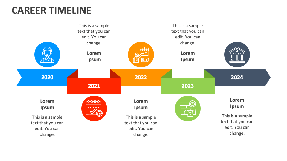Career Timeline PowerPoint and Google Slides Template - PPT Slides
