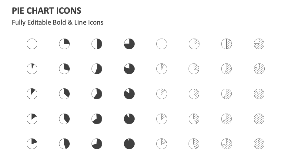 Pie Chart Icons for Google Slides and PowerPoint