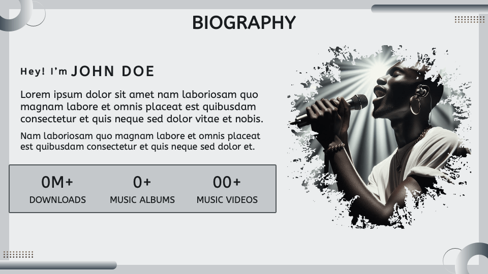 Free Singer Portfolio Presentation Template for Google Slides and ...
