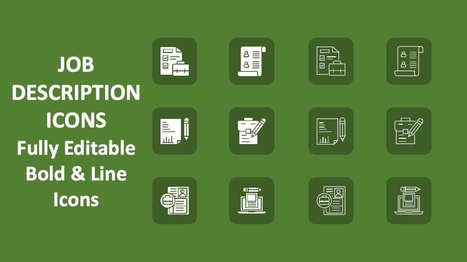 Job Description Icons for Google Slides and PowerPoint