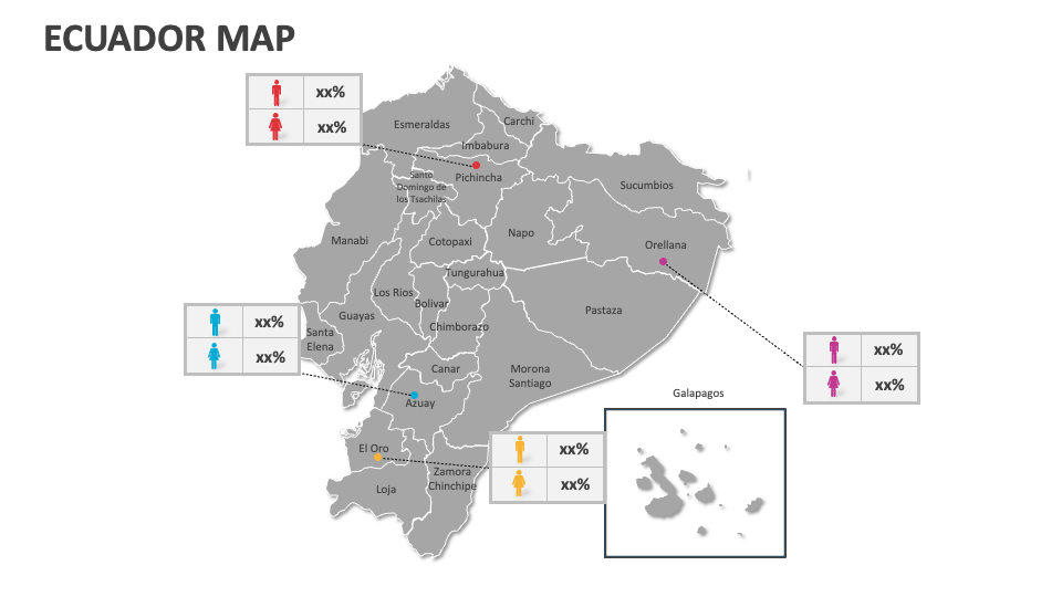 Ecuador map for Google Slides and PowerPoint - PPT Slides