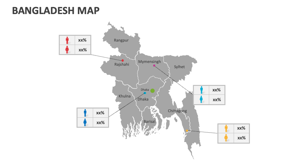 Bangladesh Map for Google Slides and PowerPoint - PPT Slides