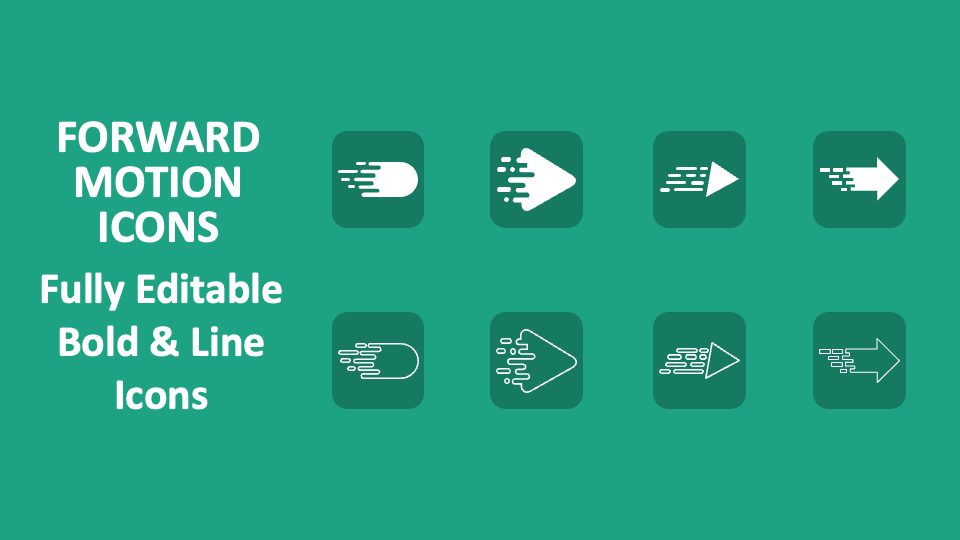 Forward Motion Icons for Google Slides and PowerPoint