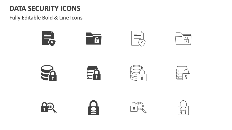 Data Security Icons for Google Slides and PowerPoint