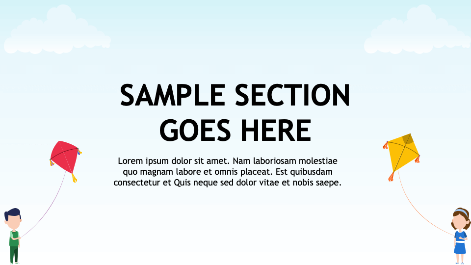 Free Kite Presentation Theme for Google Slides and PowerPoint