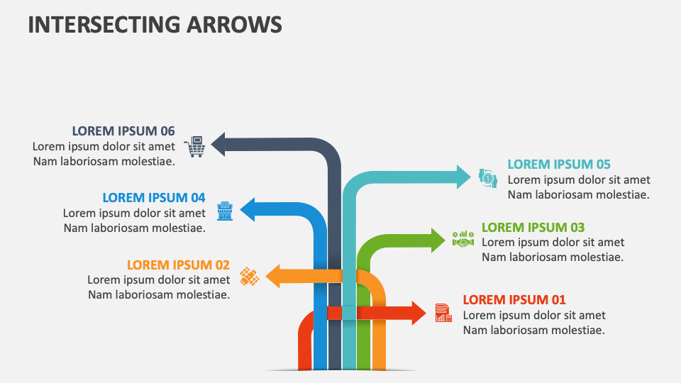 Intersecting Arrows Template for Google Slides and PowerPoint - PPT Slides