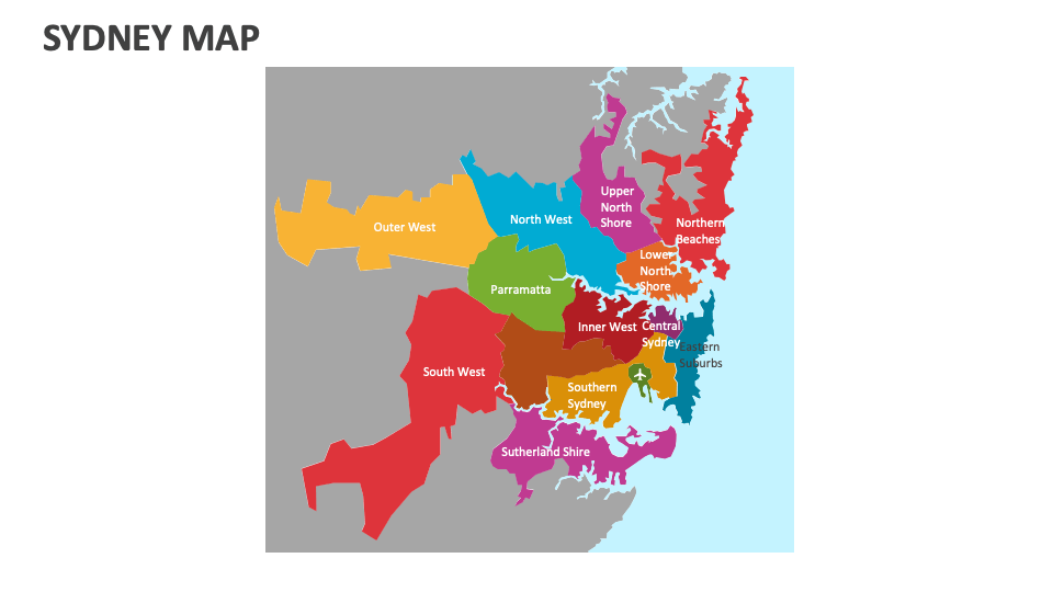Sydney Map for Google Slides and PowerPoint - PPT Slides