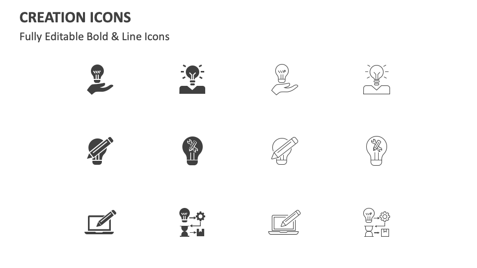 Creation Icons for Google Slides and PowerPoint