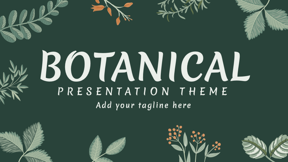 Free Botanical Presentation Theme for Google Slides and PowerPoint