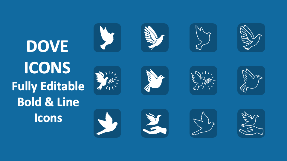 Dove Icons for PowerPoint and Google Slides - PPT Slides