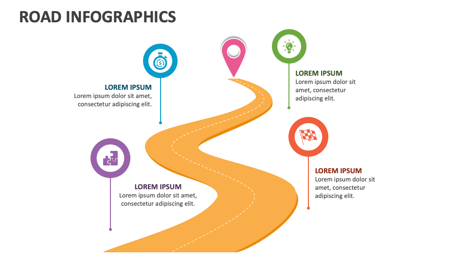 Road Infographics Template for PowerPoint and Google Slides - PPT Slides