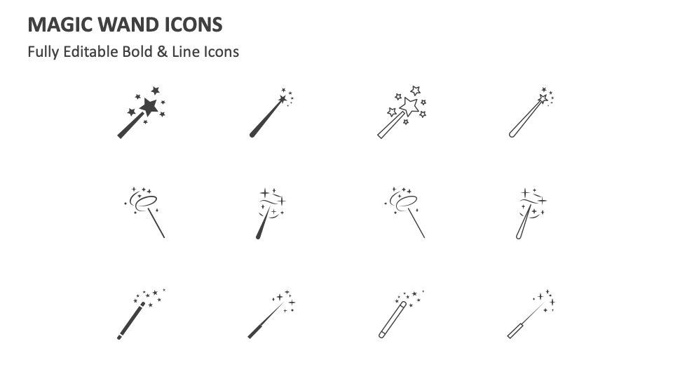Magic Wand Icons for Google Slides and PowerPoint
