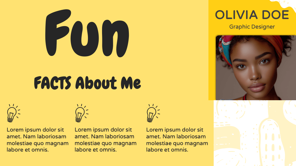 Free - Fun Facts About Me Template for Google Slides and PowerPoint ...