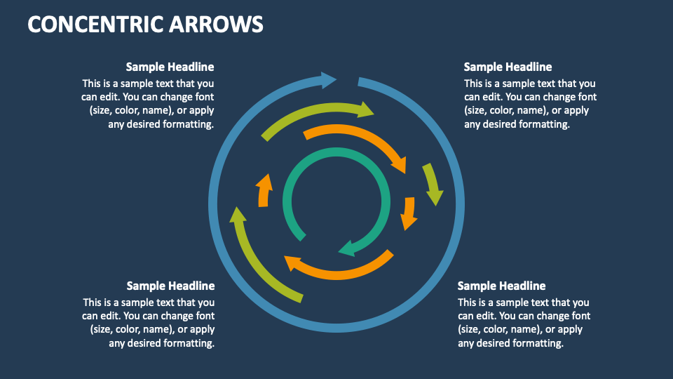Concentric Arrows PowerPoint and Google Slides Template - PPT Slides