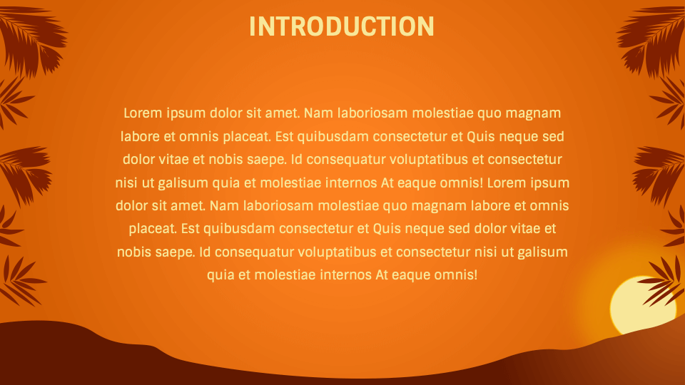Free Sunset Presentation Theme for Google Slides and PowerPoint