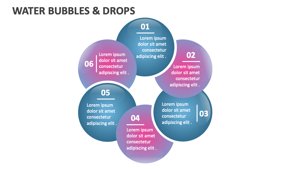 Water Bubbles and Drops PowerPoint and Google Slides Template - PPT Slides