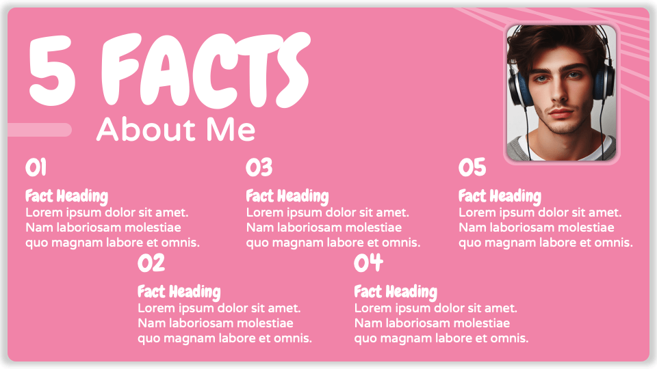 Free - Fun Facts About Me Template for Google Slides and PowerPoint ...