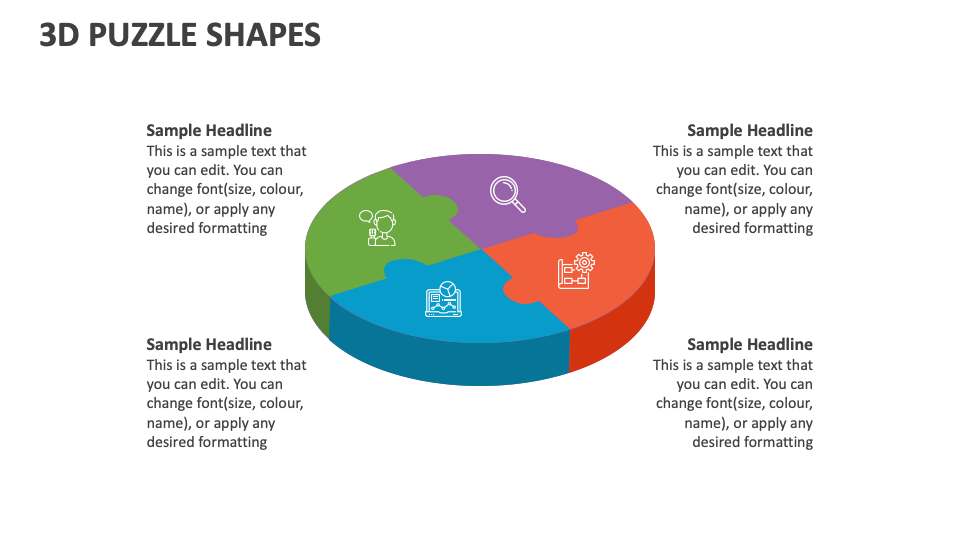 3D Puzzle Shapes PowerPoint and Google Slides Template - PPT Slides