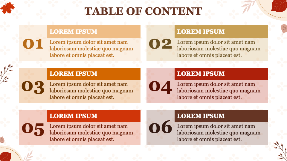 Free Autumn Leaves Presentation Theme for Google Slides and PowerPoint