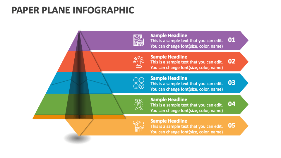 Paper Plane Infographic PowerPoint and Google Slides Template - PPT Slides