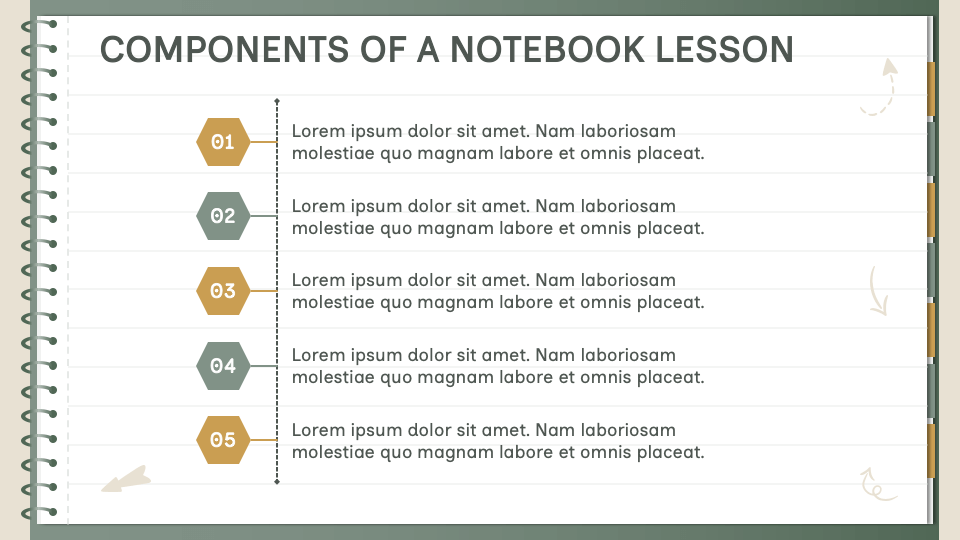 Free Notebook Lesson Presentation Theme for Google Slides and PowerPoint