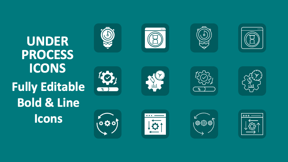 Under Process Icons for Google Slides and PowerPoint