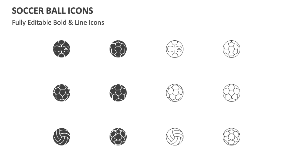 Soccer Ball Icons for Google Slides and PowerPoint
