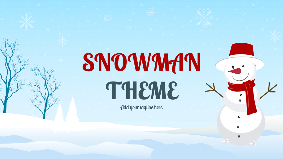 Snowman Presentation Theme for PowerPoint and Google Slides - PPT Slides