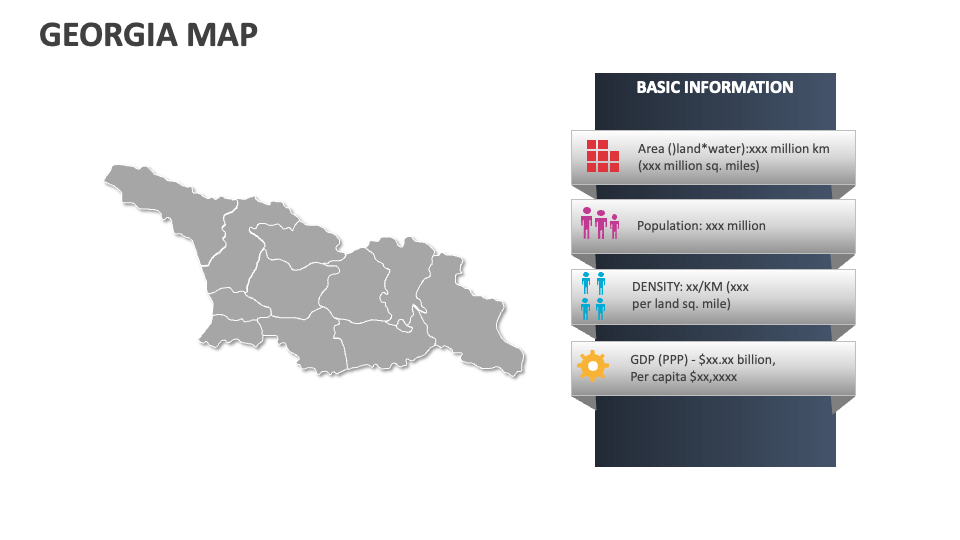 Georgia Map for Google Slides and PowerPoint - PPT Slides
