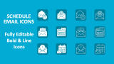 Schedule Email Icons for PowerPoint and Google Slides - PPT Slides