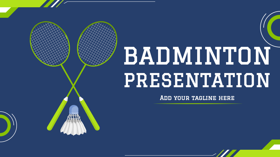 Free Badminton Presentation Theme for Google Slides and PowerPoint
