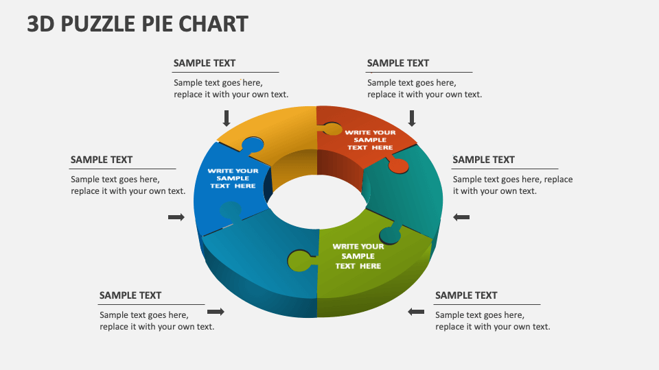 3D Puzzle Pie Chart Template for PowerPoint and Google Slides - PPT Slides