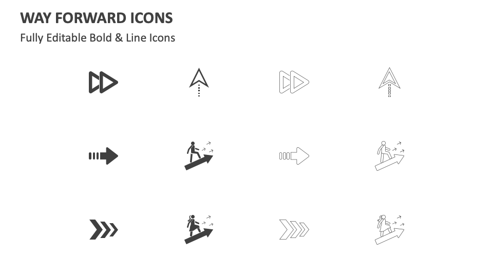 Way Forward Icons for Google Slides and PowerPoint