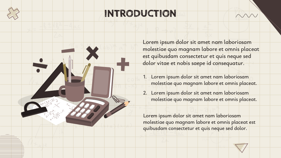 Free Maths for Middle School Presentation for Google Slides and PowerPoint