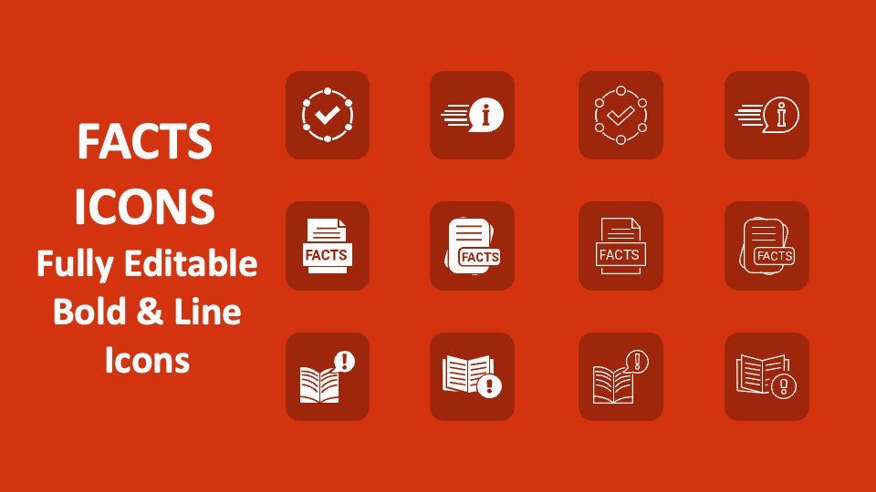 Facts Icons for Google Slides and PowerPoint