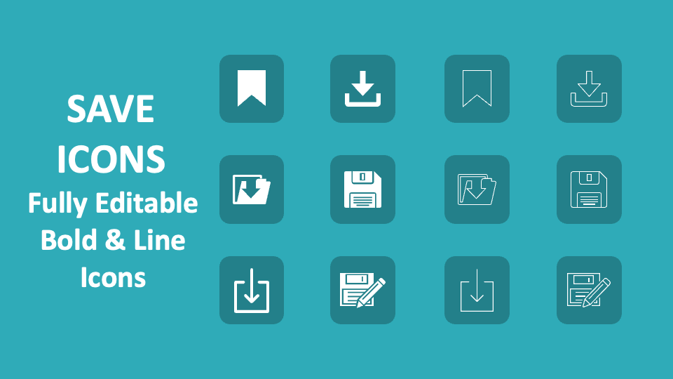 Save Icons for Google Slides and PowerPoint