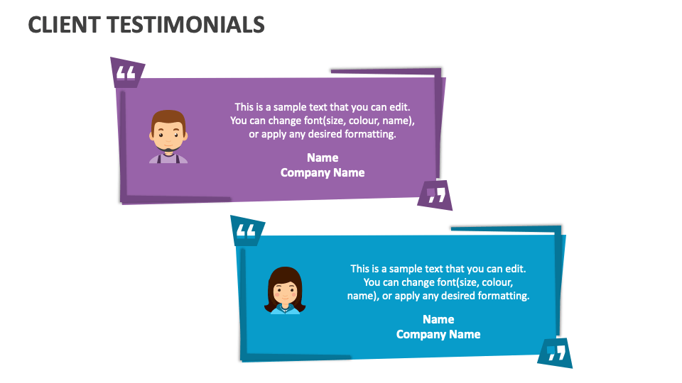 Client Testimonials PowerPoint and Google Slides Template - PPT Slides