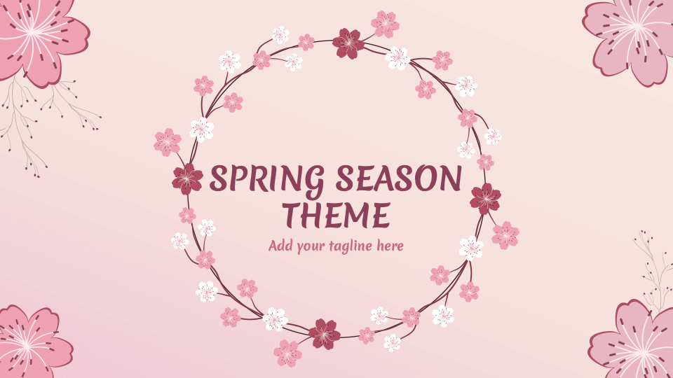 Free Spring Season Presentation Theme for Google Slides and PowerPoint