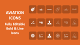 Aviation Icons for Google Slides and PowerPoint