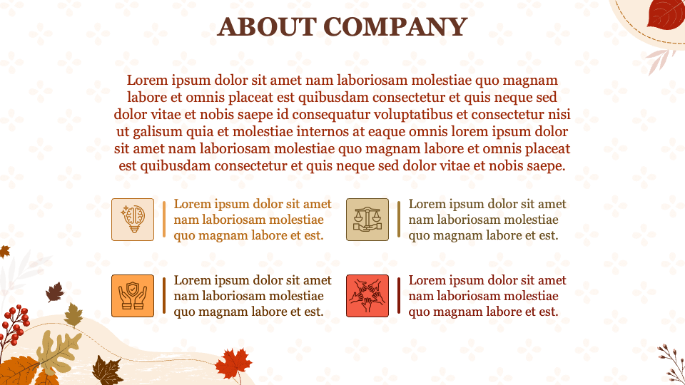 Free Autumn Leaves Presentation Theme for Google Slides and PowerPoint