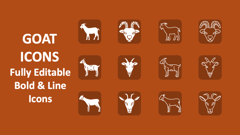 Goat Icons for PowerPoint and Google Slides - PPT Slides