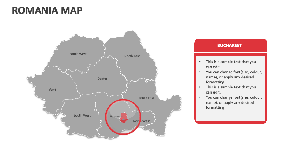Romania Map 01 Powerpoint Templates