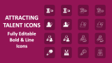 Attracting Talent Icons for Google Slides and PowerPoint