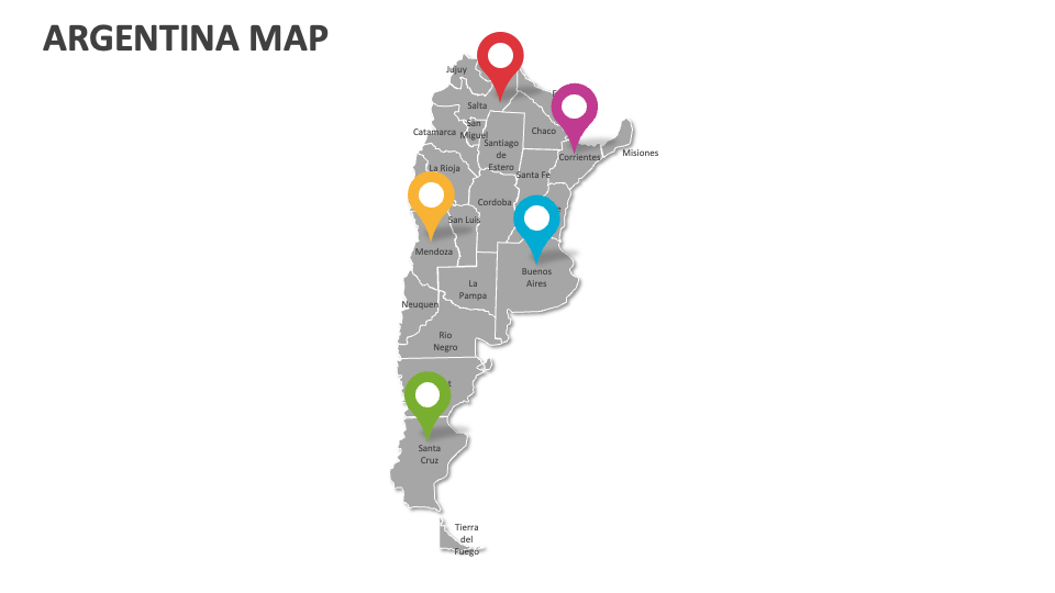 Argentina Map for Google Slides and PowerPoint - PPT Slides
