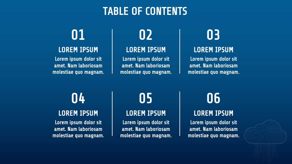 Cloud Technology Theme for PowerPoint and Google Slides - PPT Slides