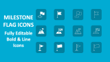 Milestone Flag Icons for Google Slides and PowerPoint