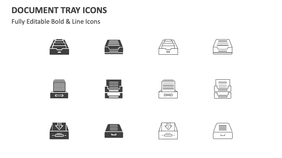 Document Tray Icons for Google Slides and PowerPoint